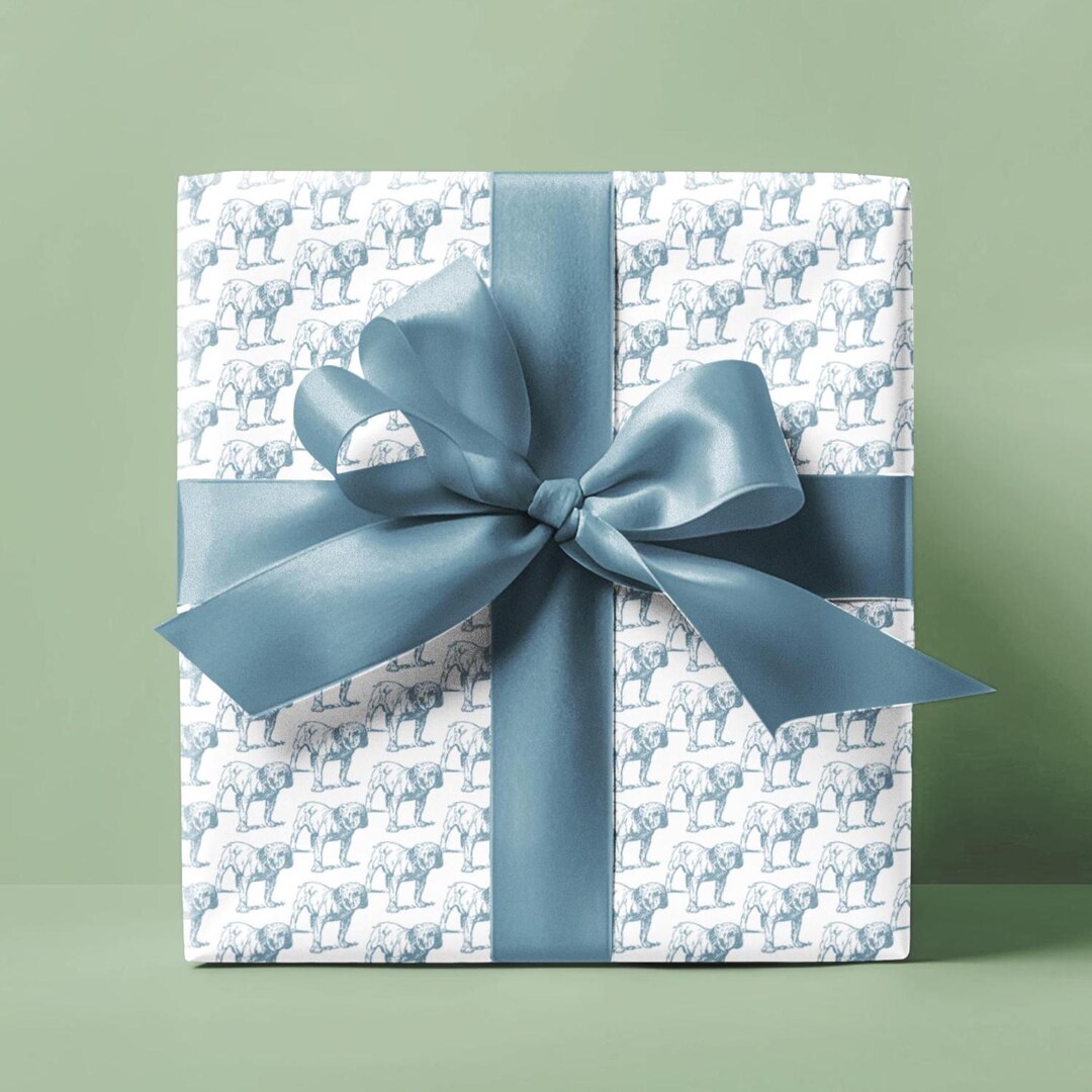 Bulldog Wrapping Paper - Etsy