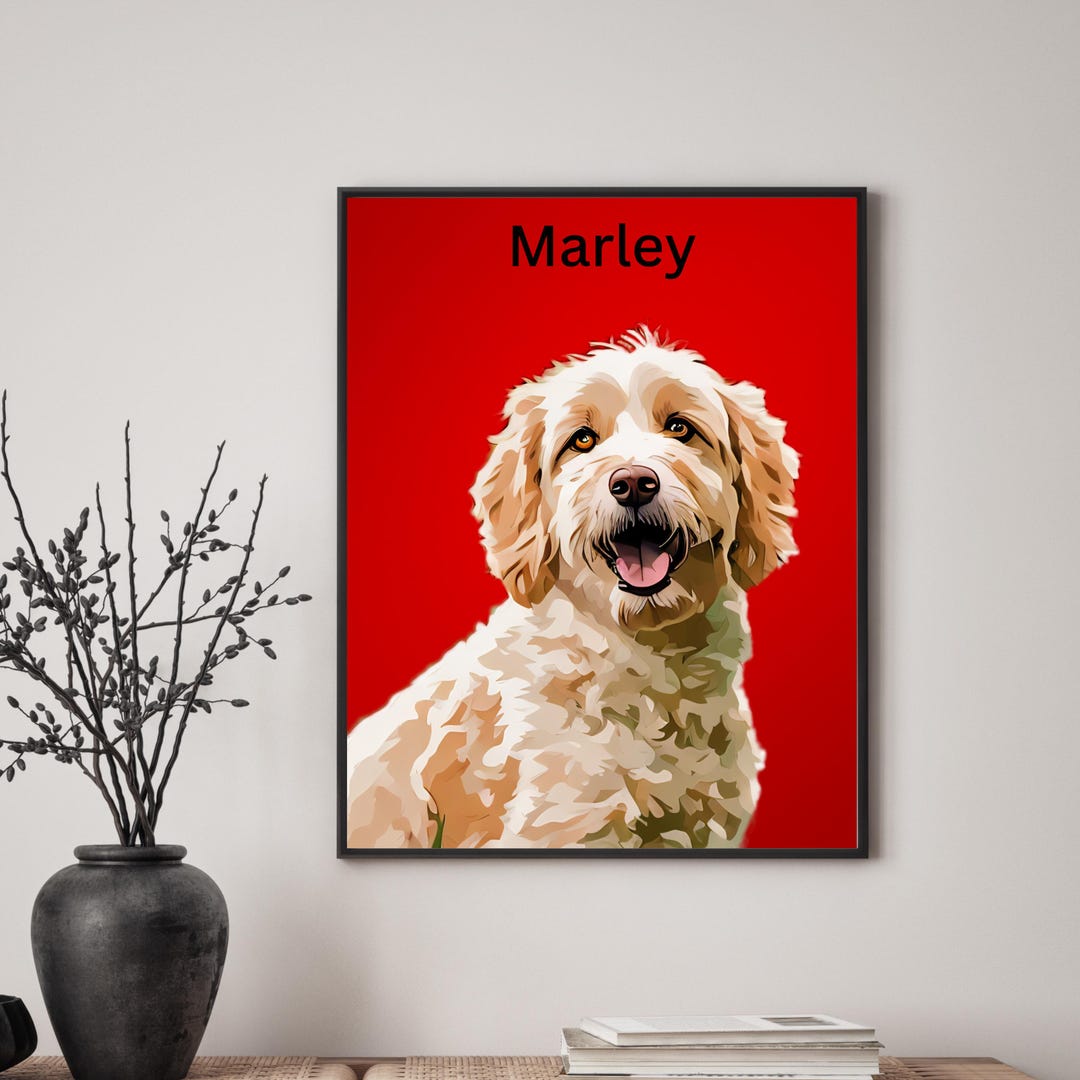 Custom Labradoodle Portrait | Golden Doodle and Black Doodle Art ...