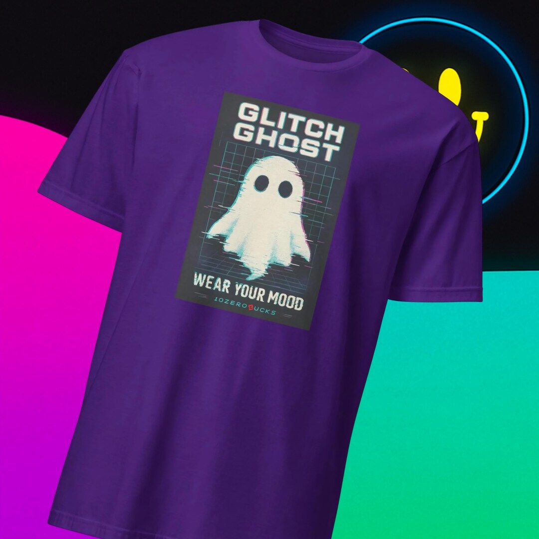 Glitch Ghost T-shirt – Vaporwave Retro Aesthetic Tee, Creepy Cute ...