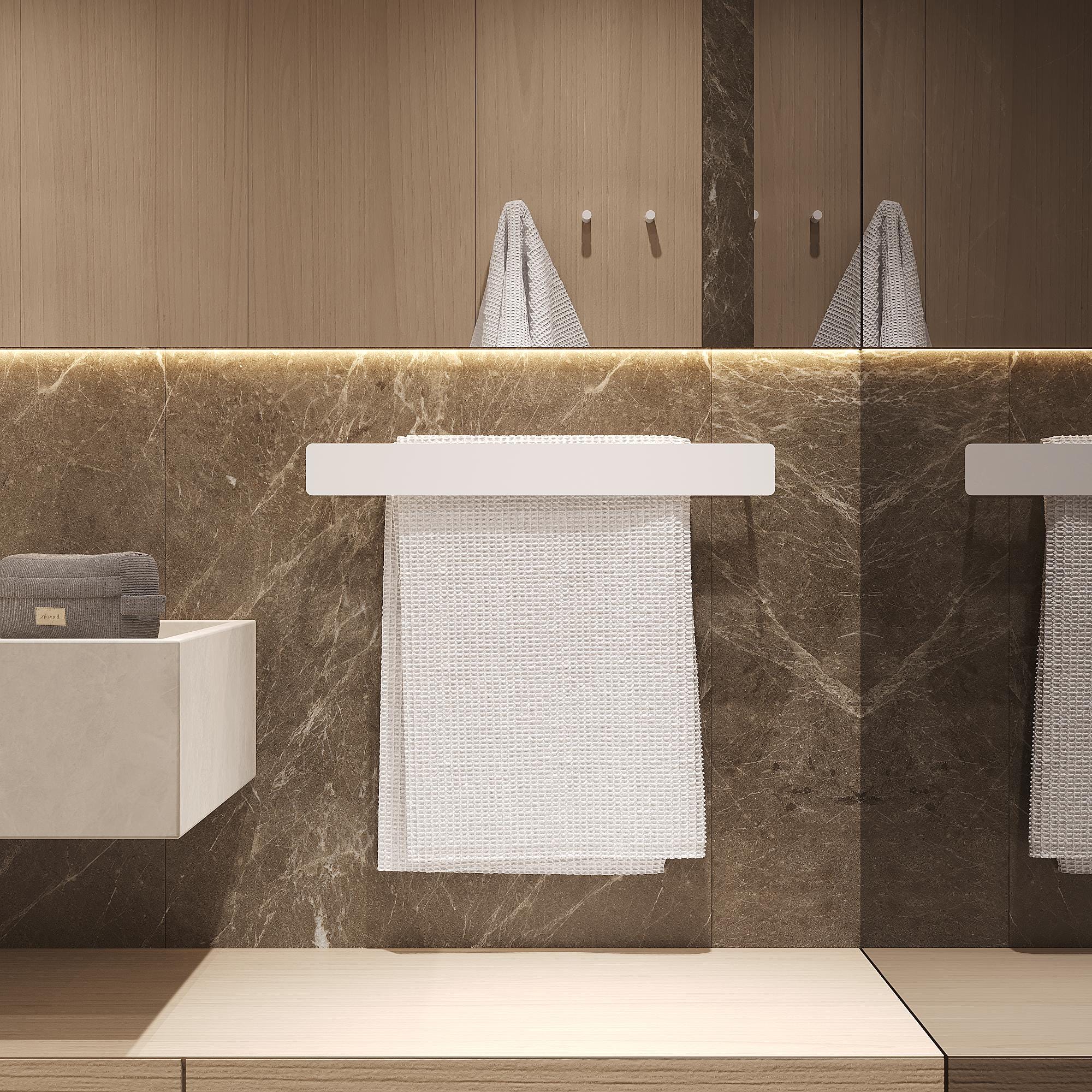 Modern Stainless Steel Towel Holder – Wall Mounted Bathroom Towel Bar ...