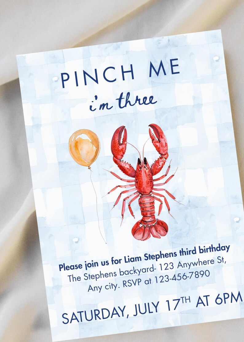Pinch Me, I’m Three! Birthday Invite – Customizable & Printable - Etsy