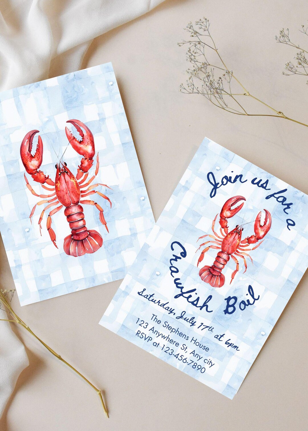 Fun Crawfish Boil Party Flyer – Customizable & Printable - Etsy