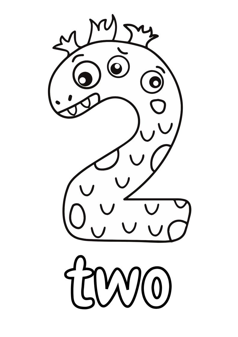 Monster Number Colouring Book for Kids – Numbers 1 to 9 | Fun ...