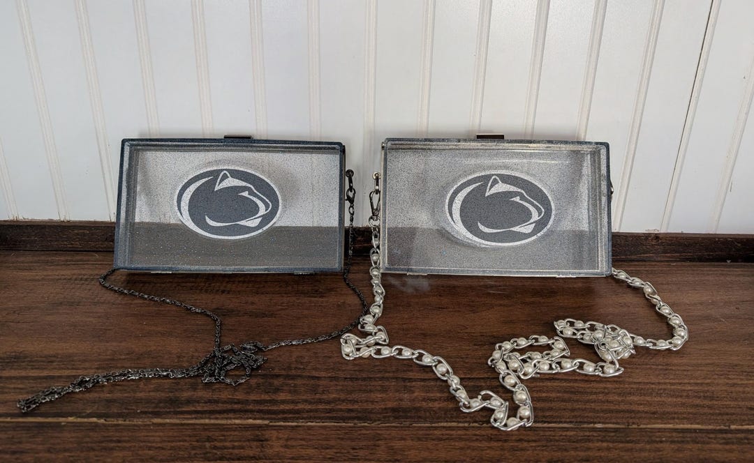 Penn State Clear Resin Crossbody Purse: Stadium Approved Glitter Bag - Etsy