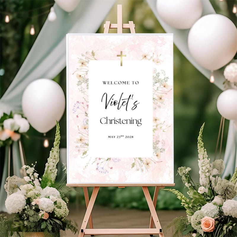 Christening Welcome Sign - Etsy