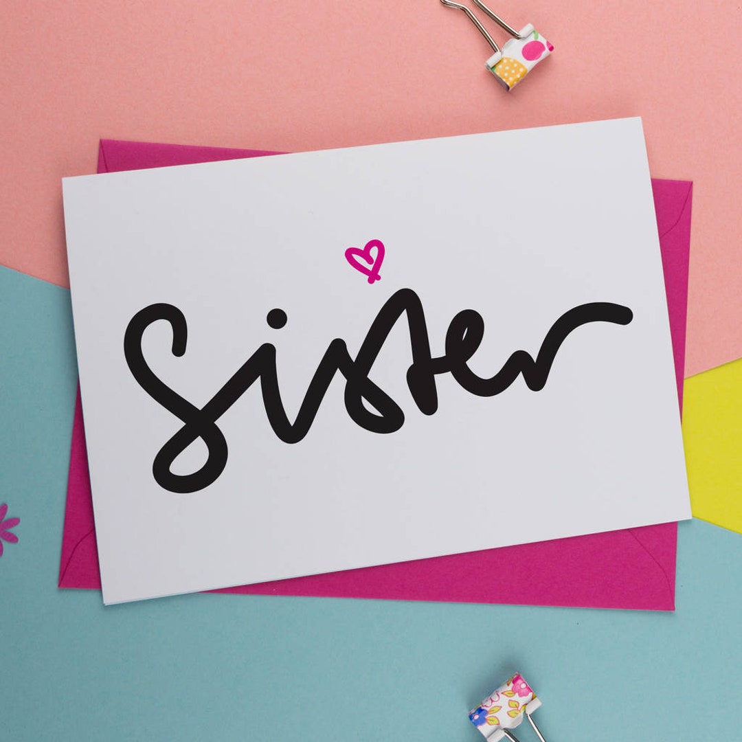Personalised Sister Card - Etsy UK