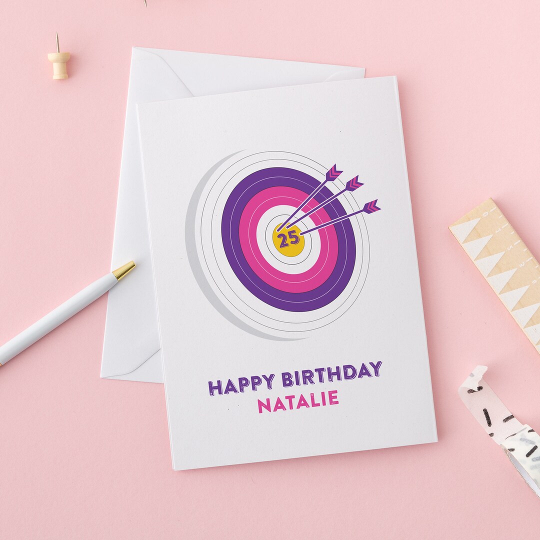 Archery Birthday Card - Etsy UK