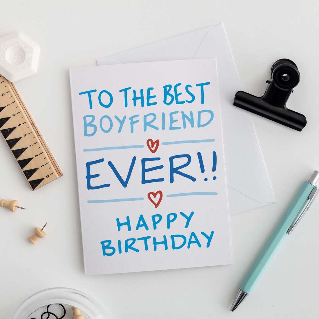 Best Boyfriend Ever Birthday Card - Etsy