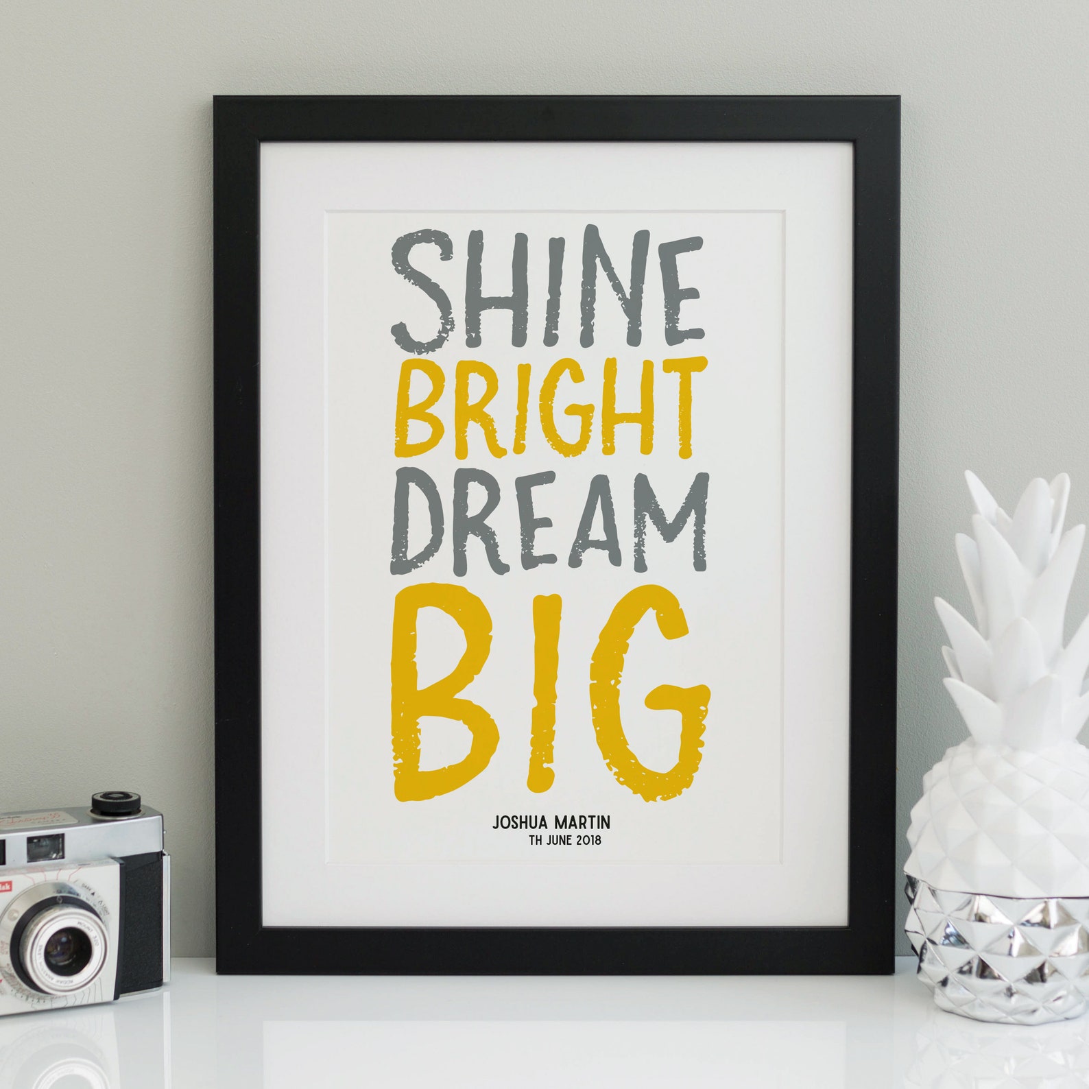 Shine Bright Dream Big Personalised Print Dream Big Print - Etsy Israel