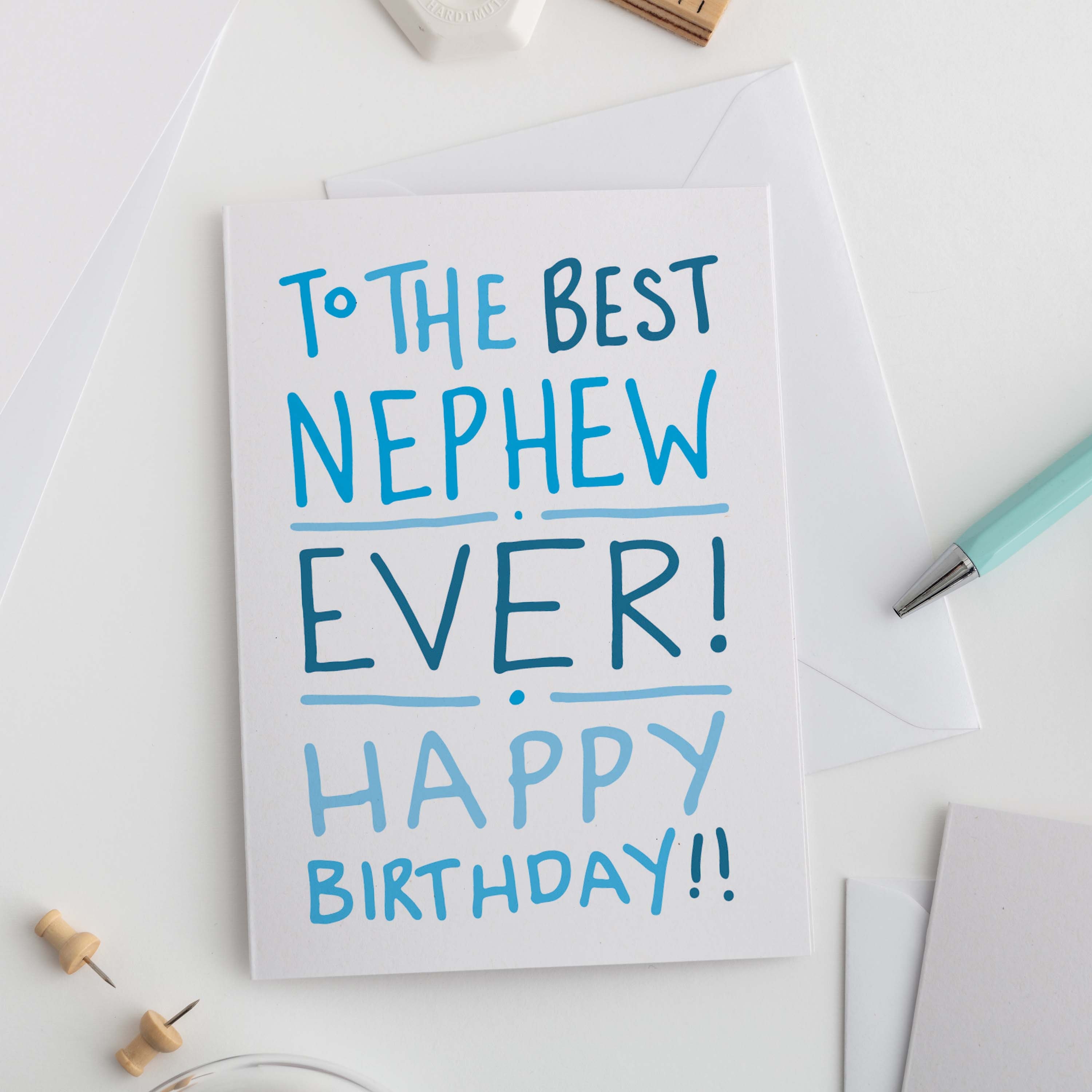 Best Nephew Ever Hand-drawn Birthday Card - Etsy