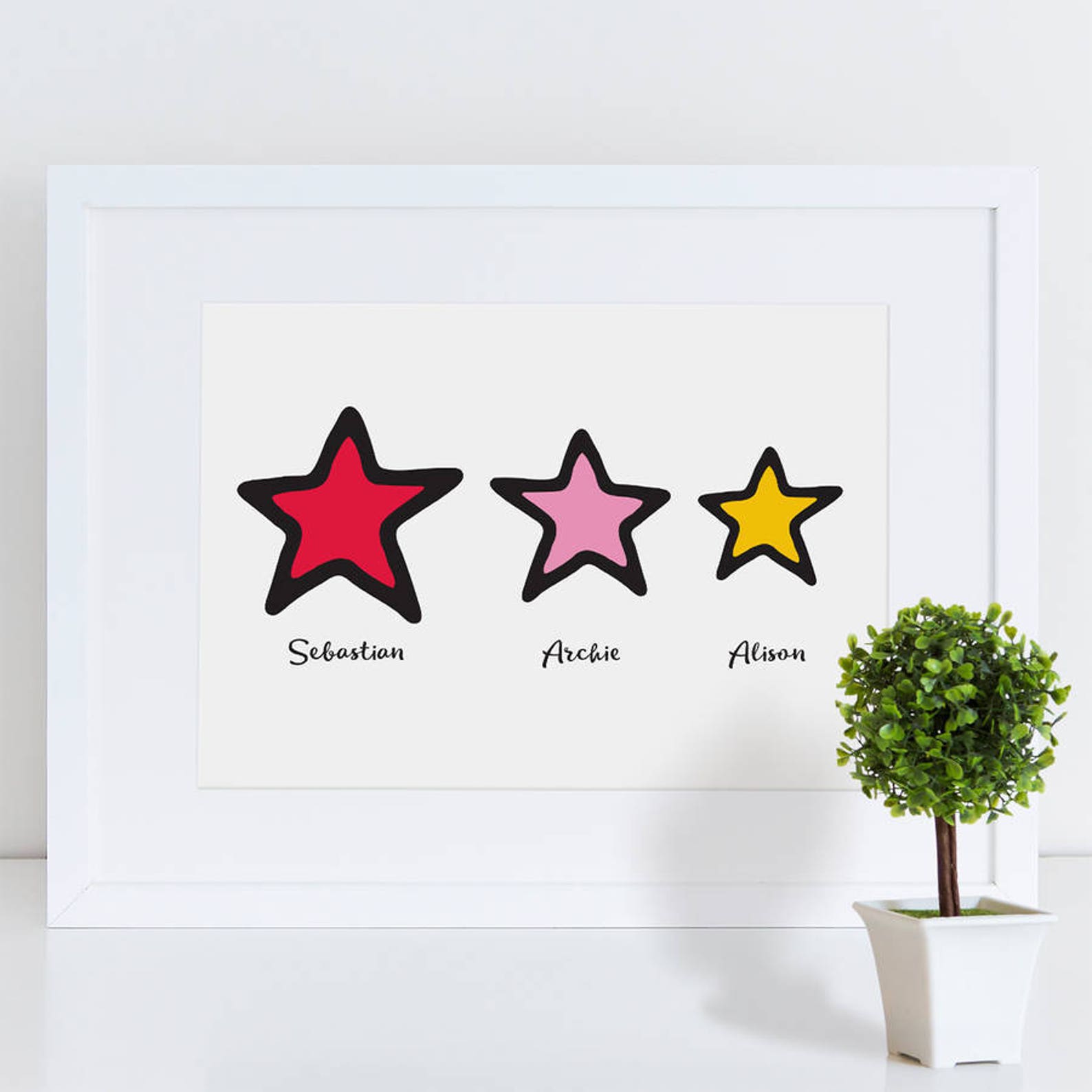 Family Stars Print Family Print Family Gift Personalised - Etsy UK