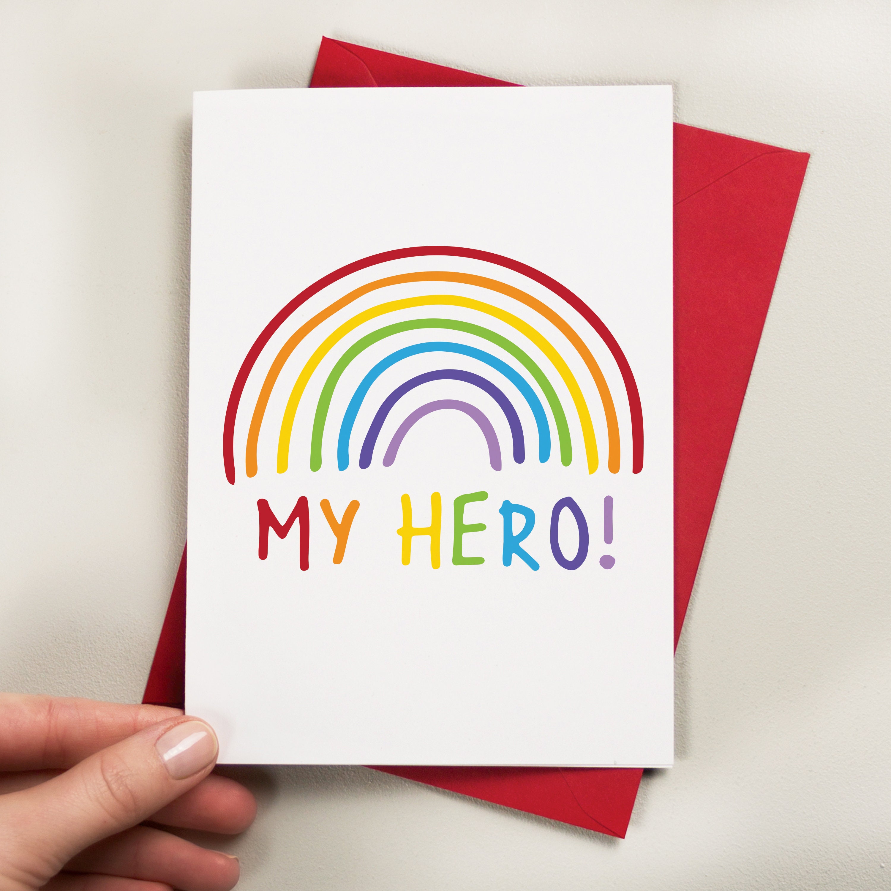 My Hero Rainbow Card - Etsy