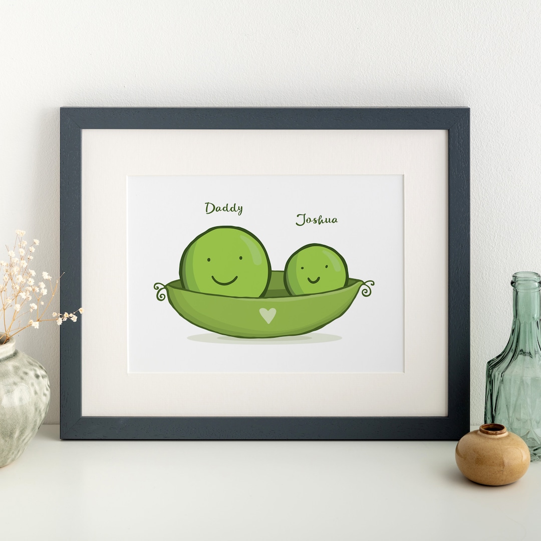 Cute Personalised Family Peas in A Pod Print - Etsy