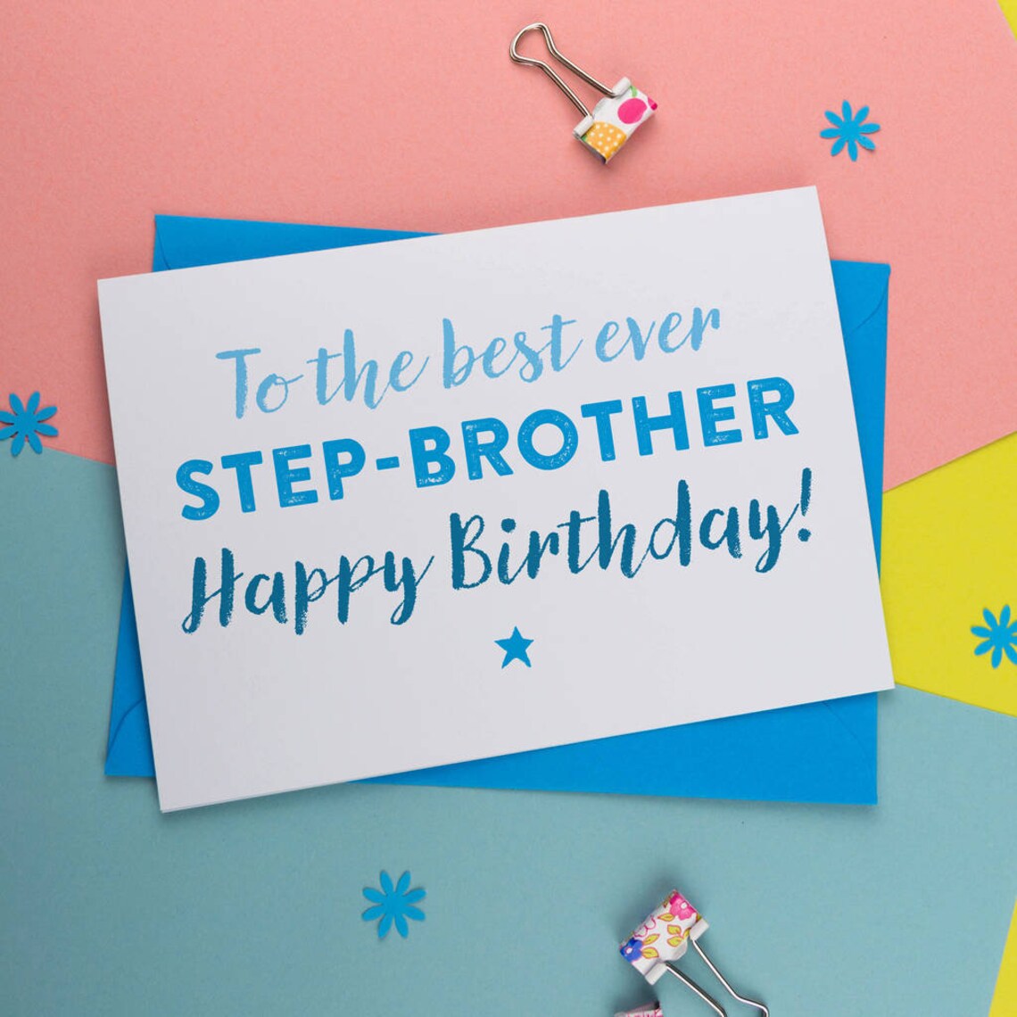 Best Ever Step-brother Birthday Card - Etsy
