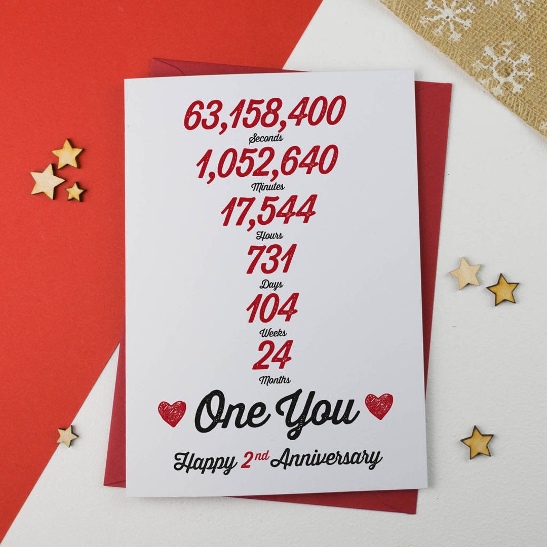 Love Countdown Romantic Personalised Card - Etsy