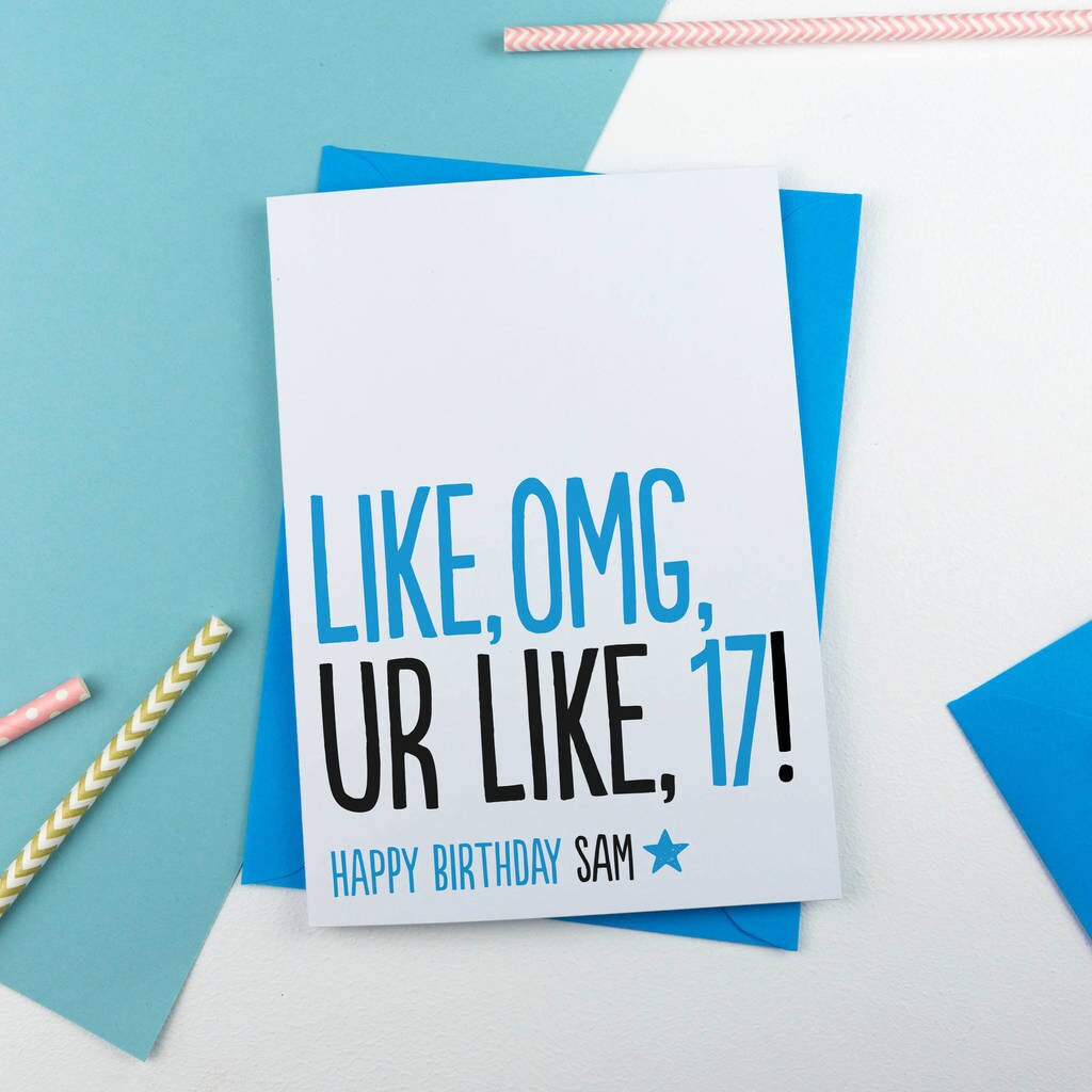 OMG Personalised Teenager Birthday Card - Etsy UK