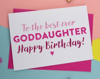 To the Best Goddaughter Birthday Card | Etsy UK