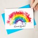 Rainbow Good Luck Card - Etsy UK