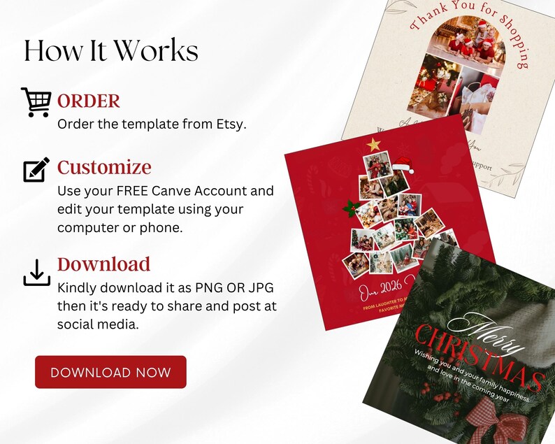 50 Christmas Canva Templates: Holiday Social Media Marketing Kit ...