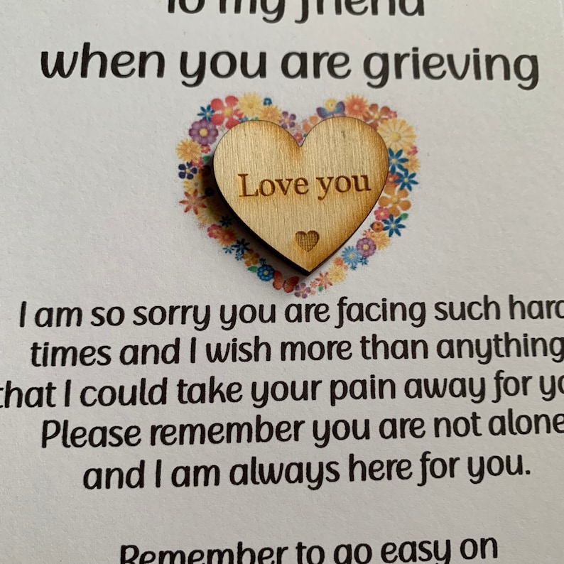 Gift for Grieving Friend Sympathy Card for Bereavement - Etsy UK