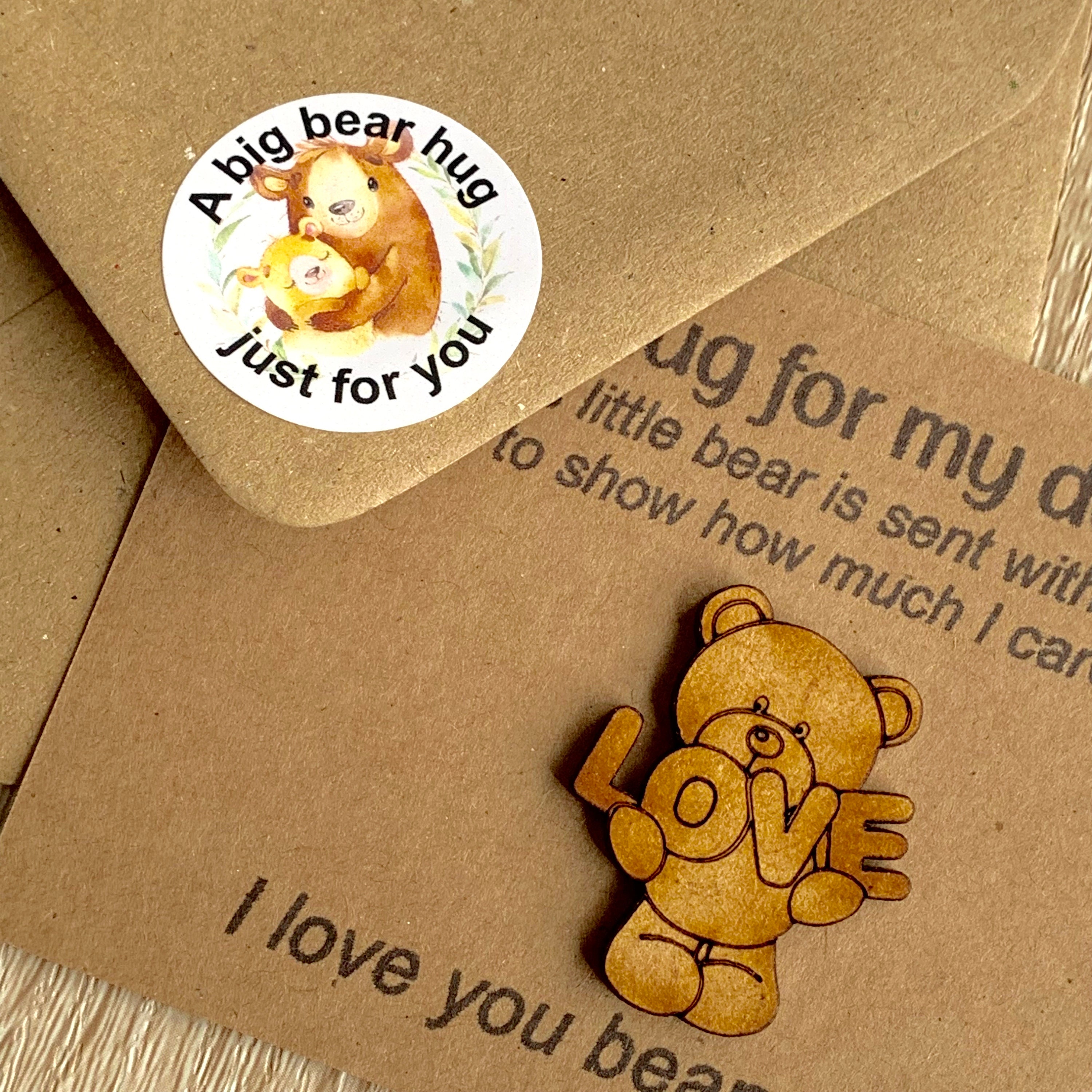 Bear Pocket Hug Token for My Daughter Missing You Daughter - Etsy UK