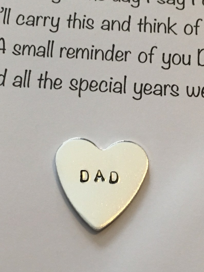 Dad Memory Wedding Token Personalised Remembrance in Memory - Etsy
