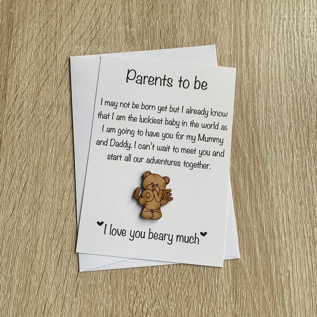 Parents to Be Congratulations Card, Gift From the Bump, Pregnancy New ...