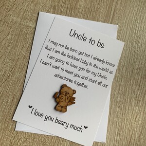 Uncle to Be Congratulations Card, Gift From the Bump, Pregnancy New ...