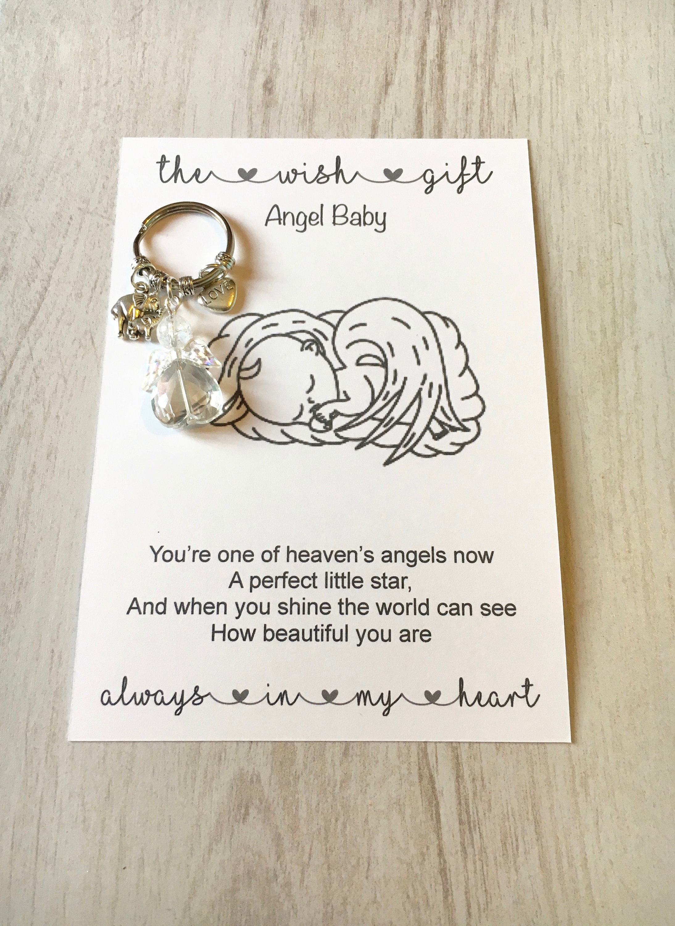 Miscarriage gift baby loss card angel baby card angel gift | Etsy