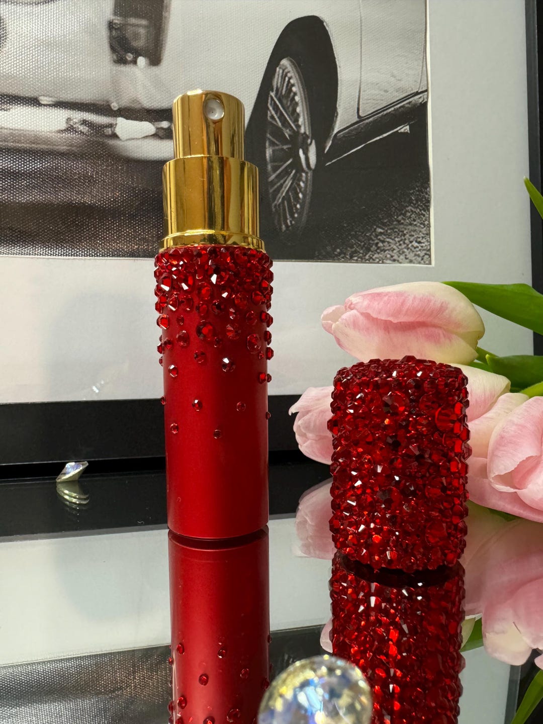 Red Crystal Perfume Atomizer: 10ml Refillable Travel Size - Etsy