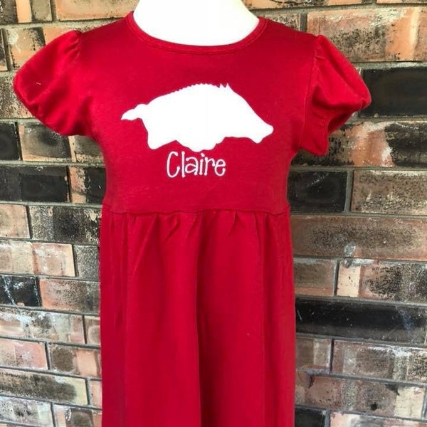 Razorback Applique - Etsy