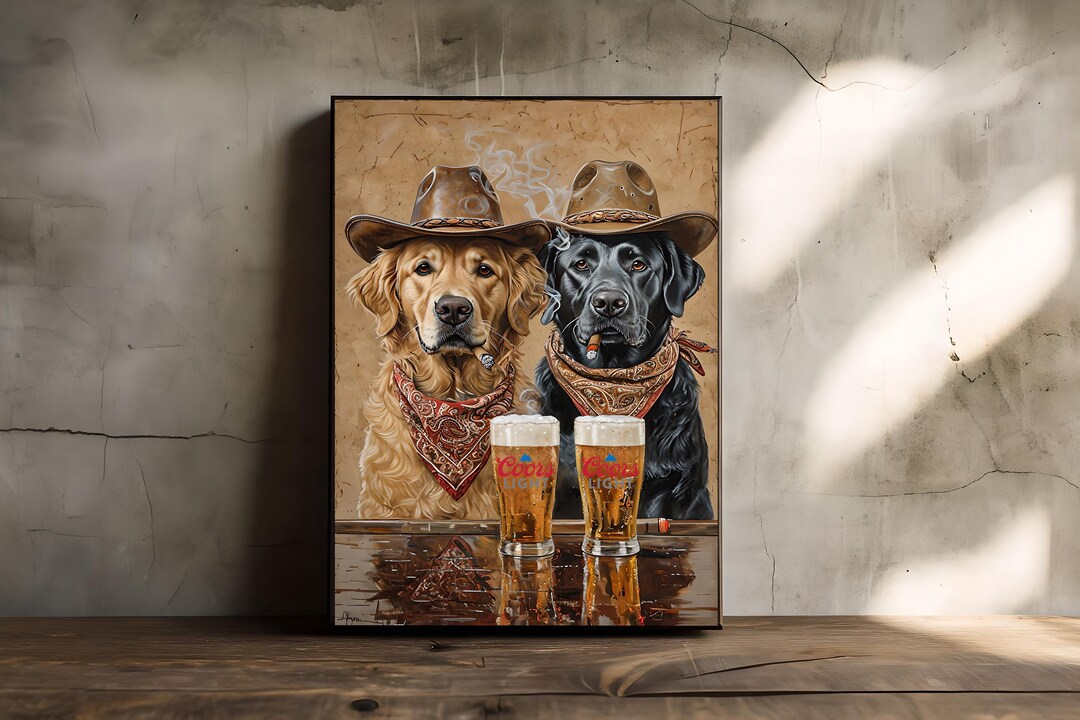 Anthropomorphic Animals Bar Poster: Rustic Whimsical Kitchen Wall Art ...