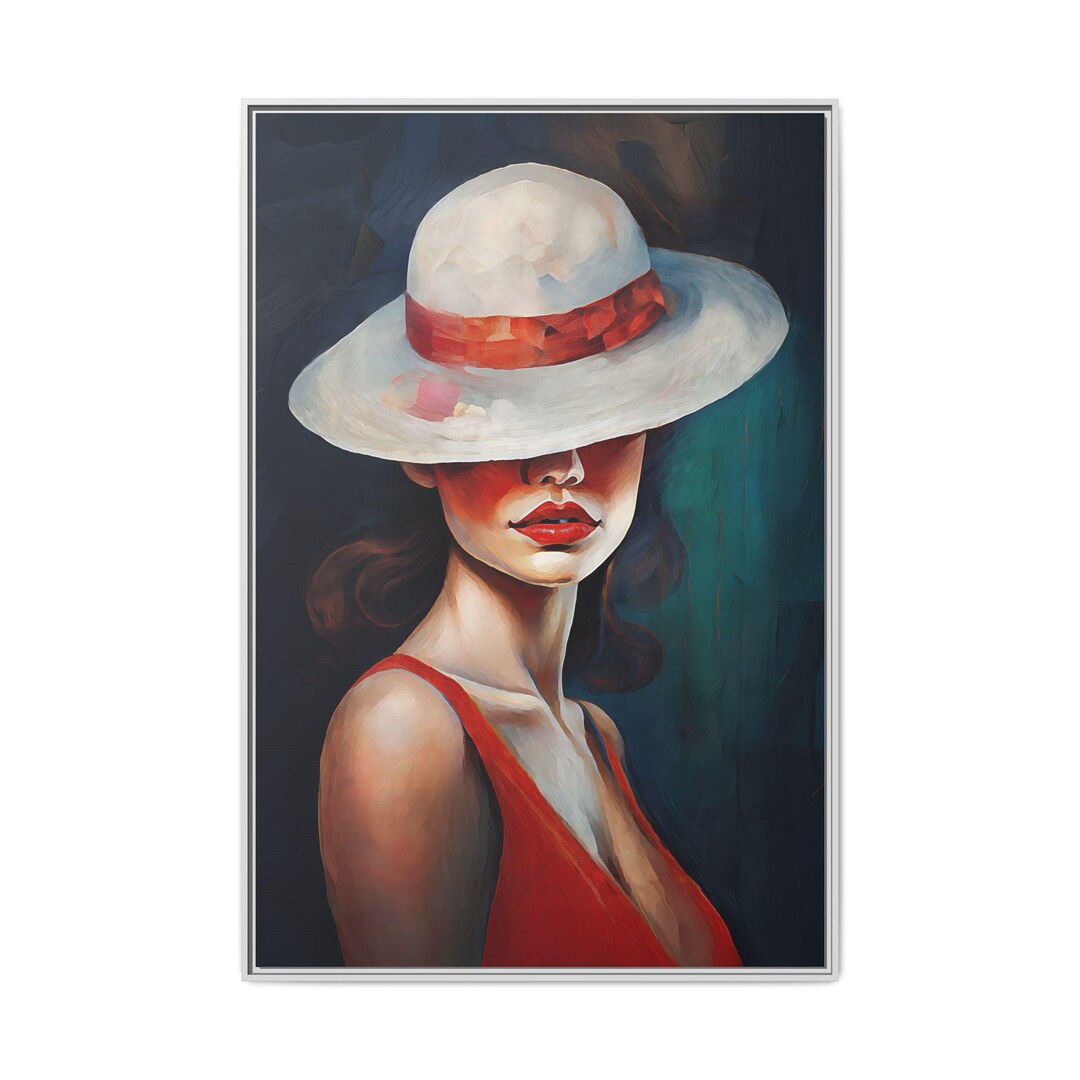 Glamorous Woman Canvas Print: Colorful Portrait Art - Etsy