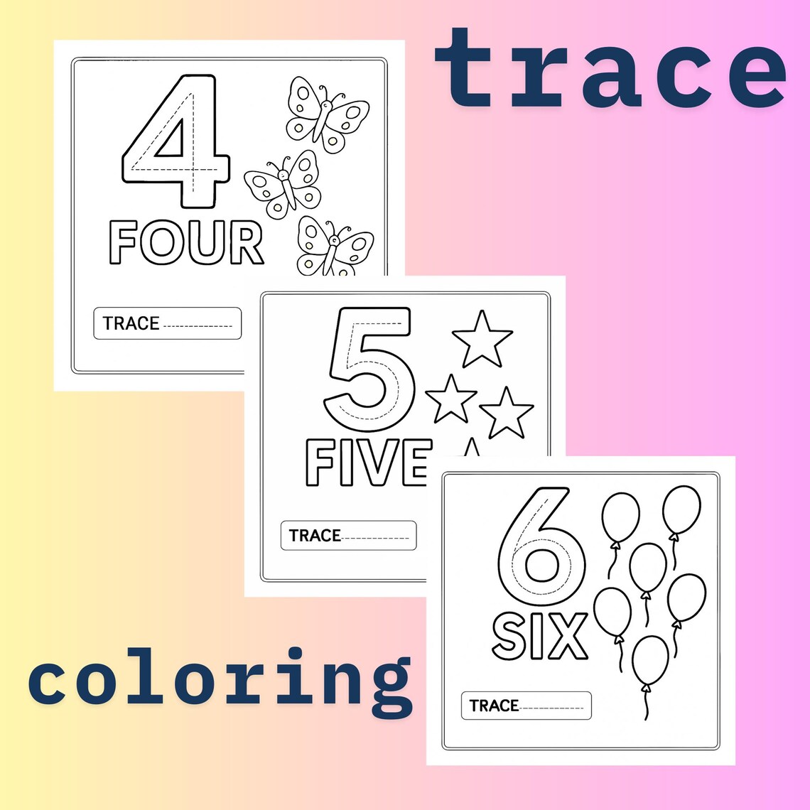 Numbers 1-10 Tracing and Coloring Pages | Preschool Worksheets | Learn ...