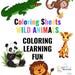 Wild Animals Coloring Pages for Kids | 8 Printable Sheets | Lion ...