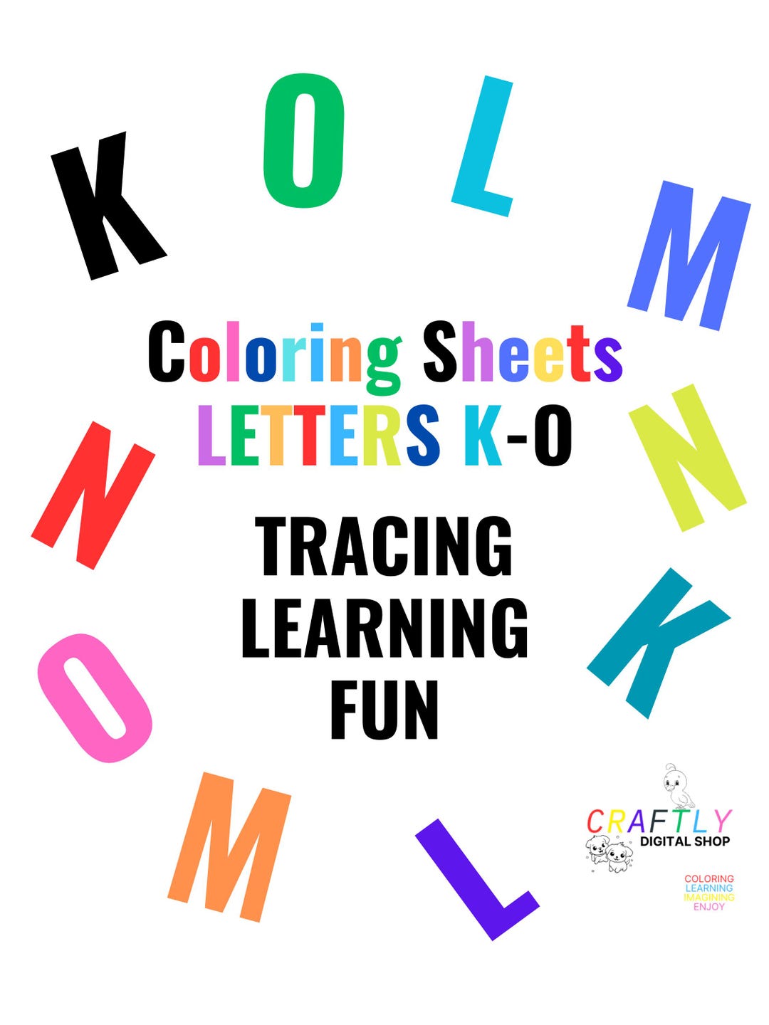 Alphabet Tracing and Coloring Pages | Letters K to O | Preschool ...