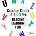 Alphabet Coloring Pages U to Z | Letter Tracing Printable for Preschool ...