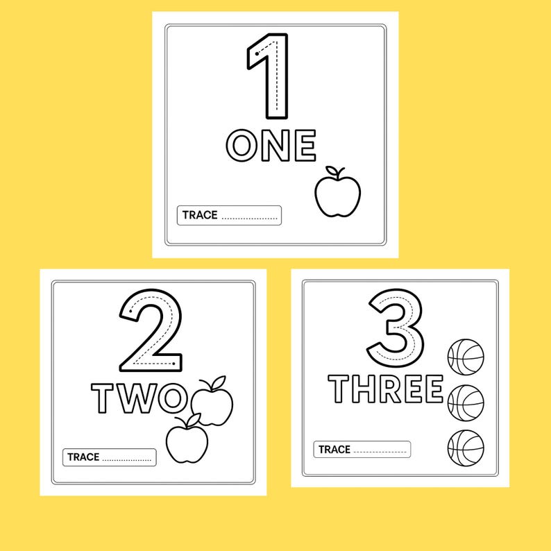 Numbers 1-10 Tracing and Coloring Pages | Preschool Worksheets | Learn ...