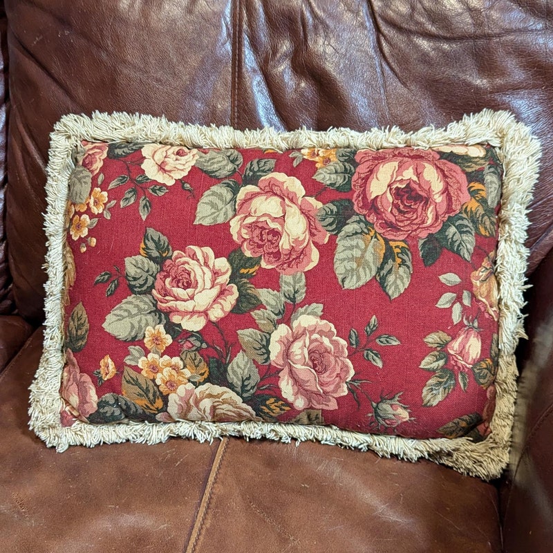 Cabbage Rose Pillow - Etsy