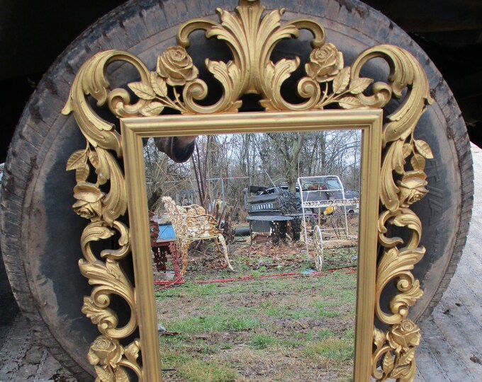 FREE SHIPPING, Vtg 1977 Ornate Gold Roses Victorian Scroll Designs ...