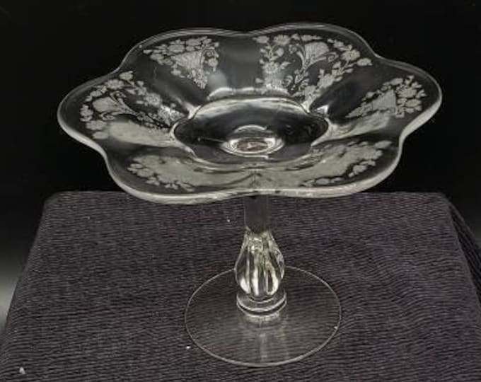 Antique George Duncan and Sons Pressed Glass Canister - Etsy