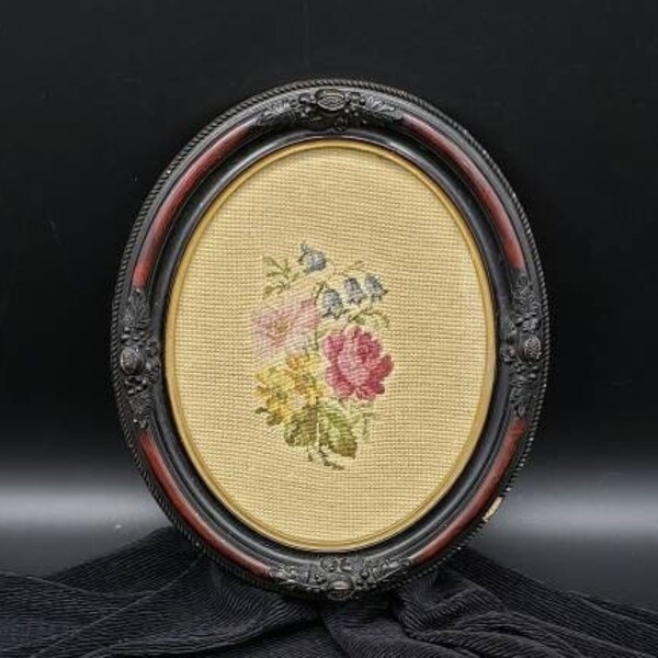 Antique Floral Needlepoint - Etsy