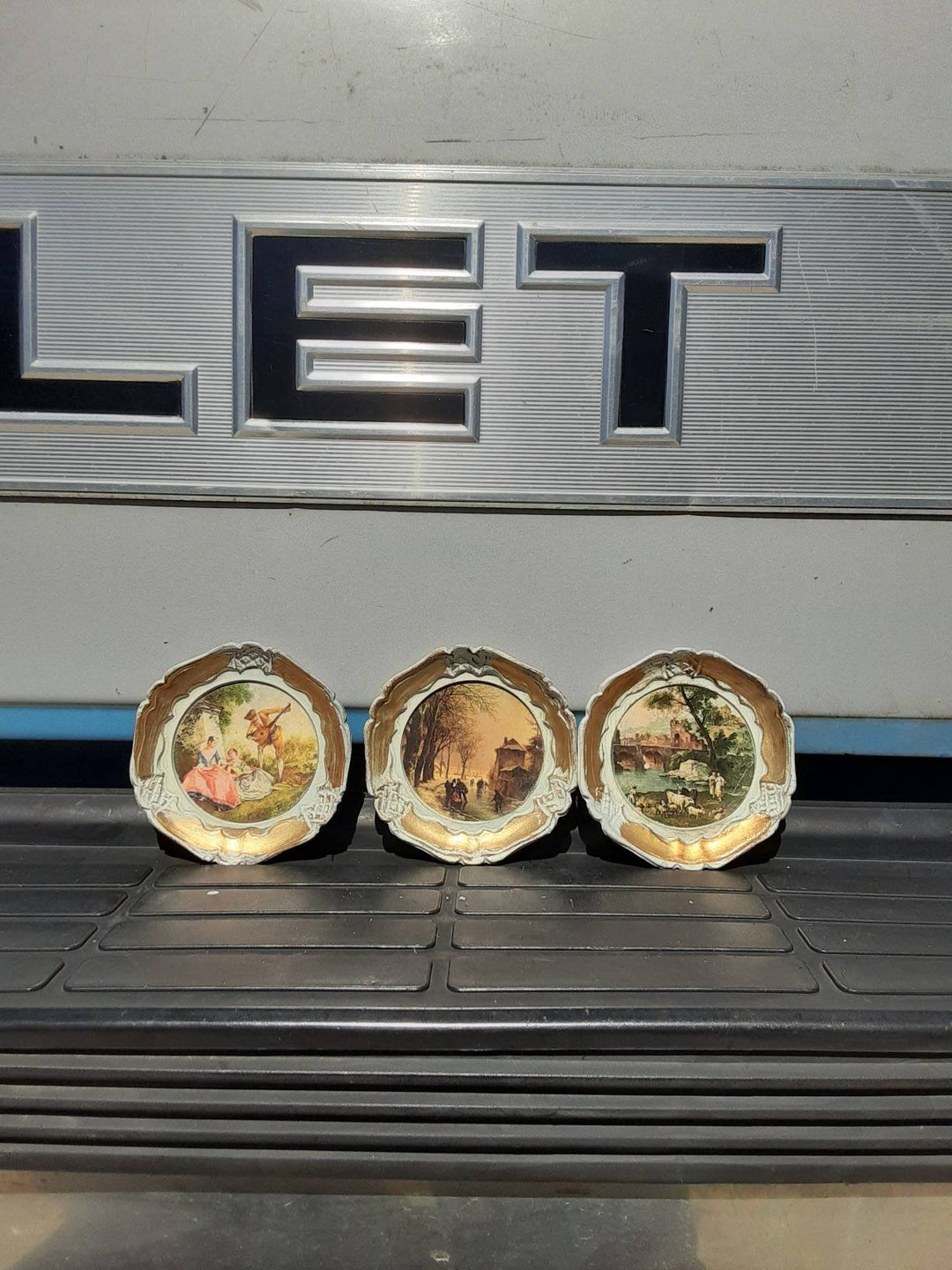 REDUCED FREE SHIPPING Vtg Syroco Italy Scene Designs 3 Piece Syroco ...