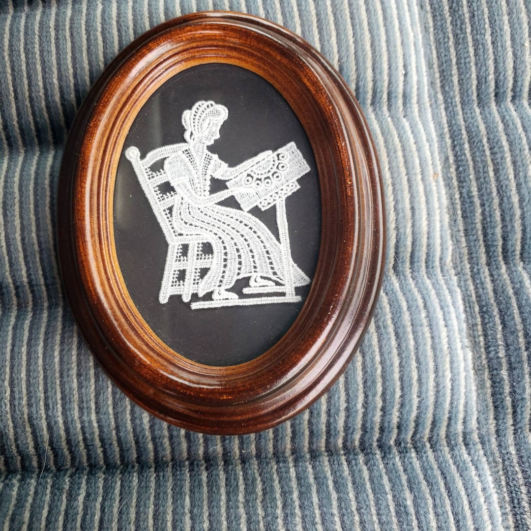 Reduced Free Shipping Vtg Syroco Wood Look Framed Victorian Lady ...