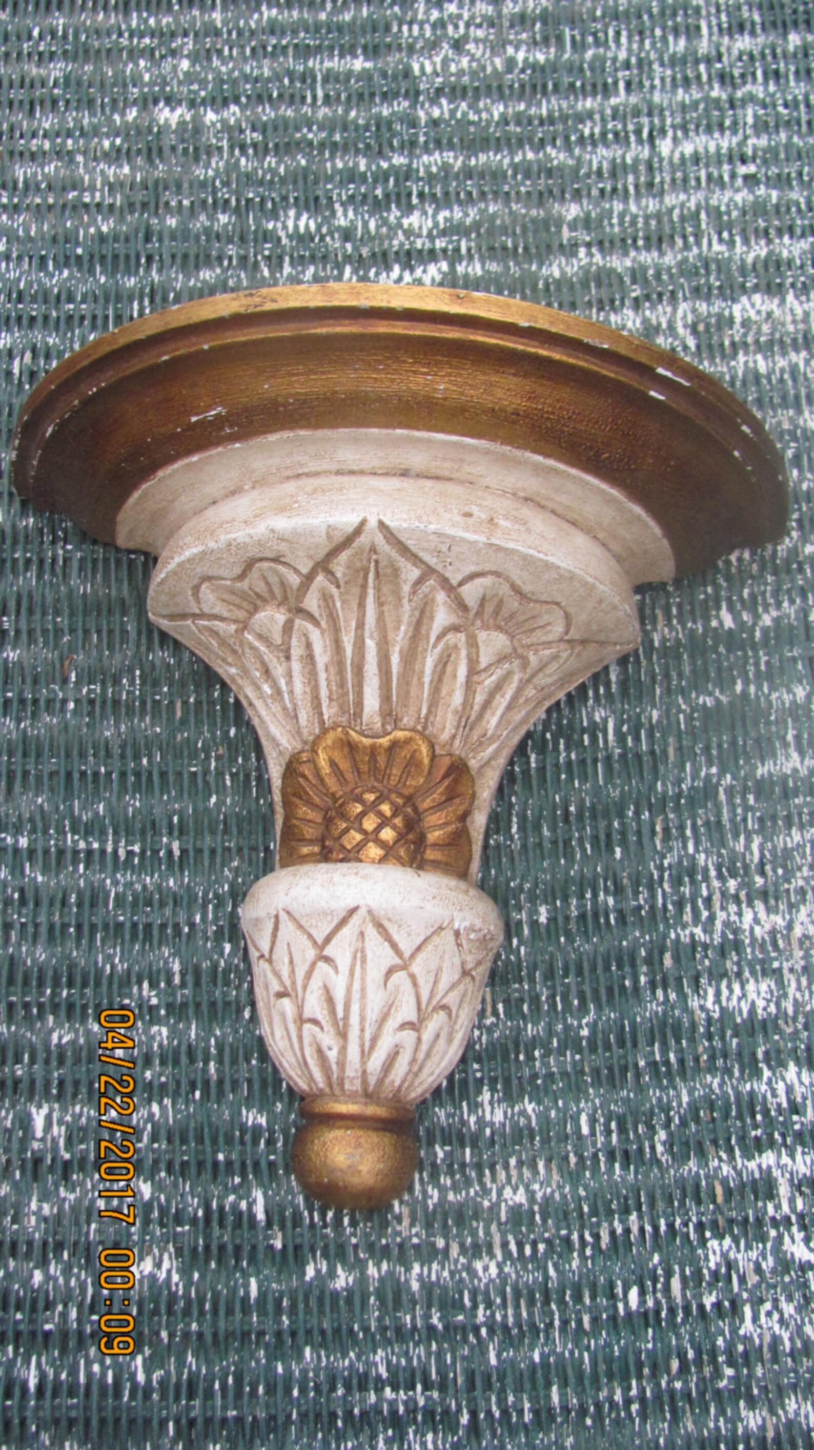 REDUCED FREE SHIPPING Vtg Shabby Cream Gold Ornate Victorian - Etsy