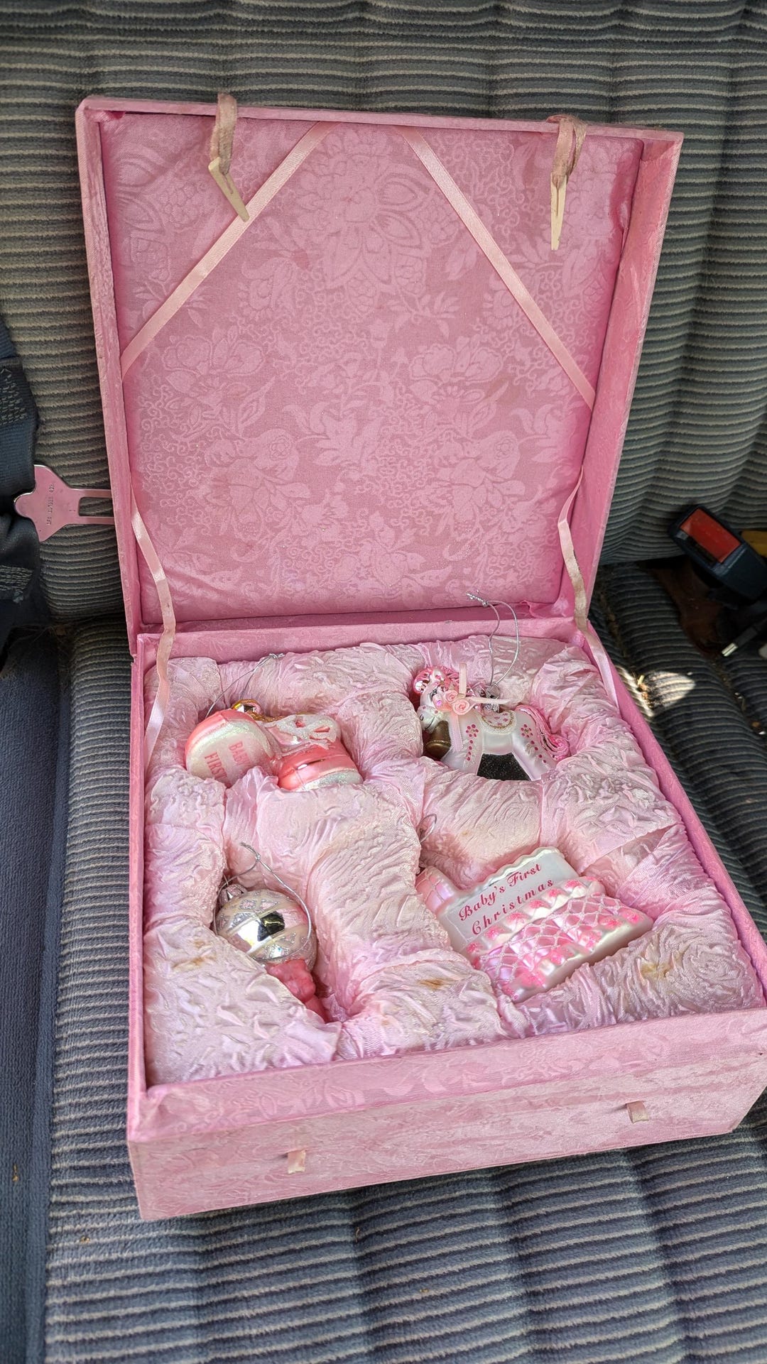 FREE SHIPPING Vtg Kurt Adler Baby's First Christmas Set of 4 Glass ...