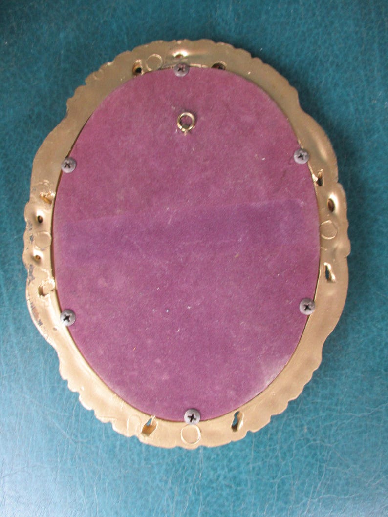 REDUCED FREE SHIP Vtg Syroco Style Brass Framed Fragonard | Etsy