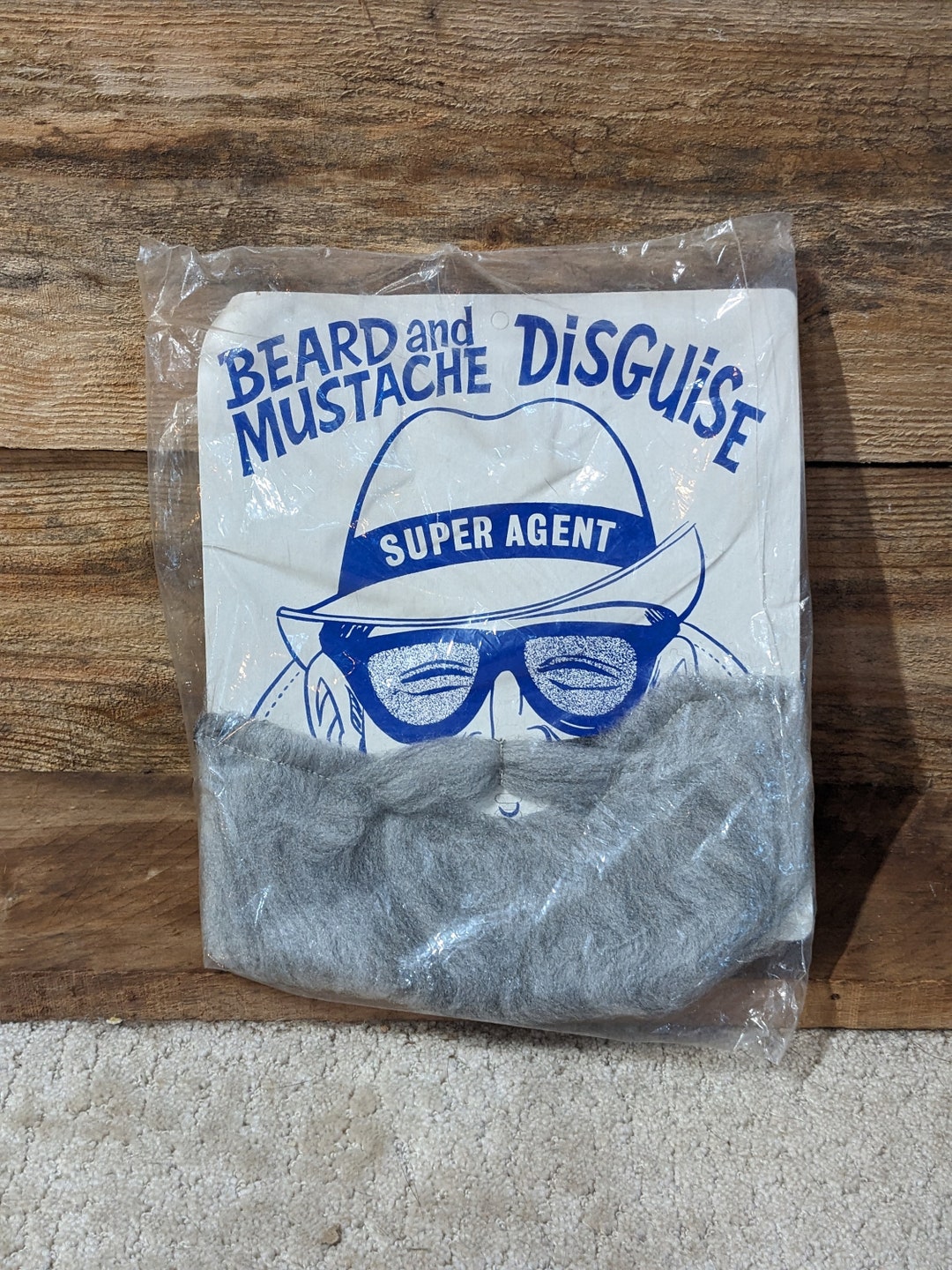 NIP FREE SHIPPING Vtg Mid Century Halloween Super Agent Beard and ...