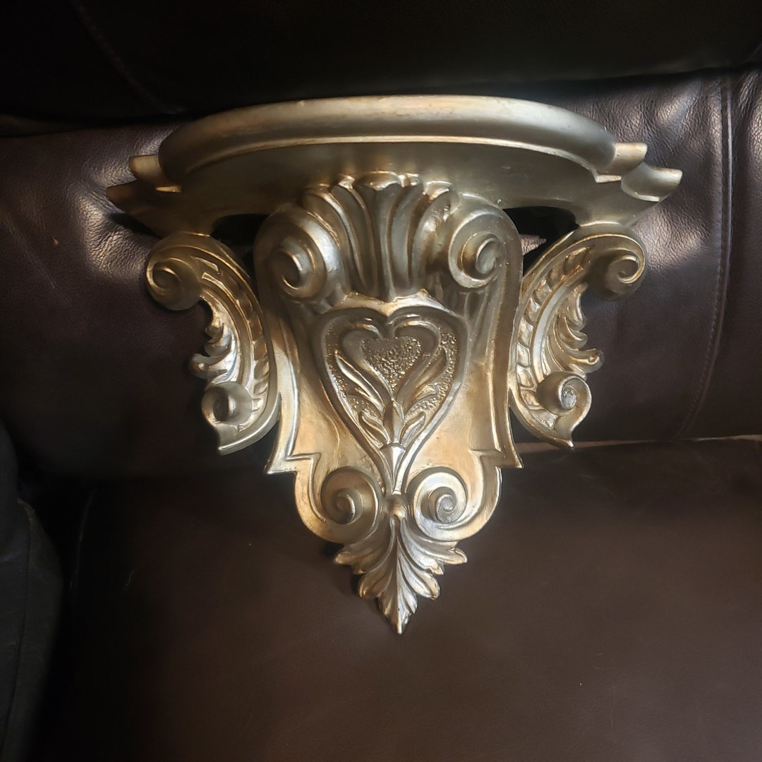 REDUCED FREE SHIPPING Vtg Syroco Style Silvery Gold Tone Victorian ...