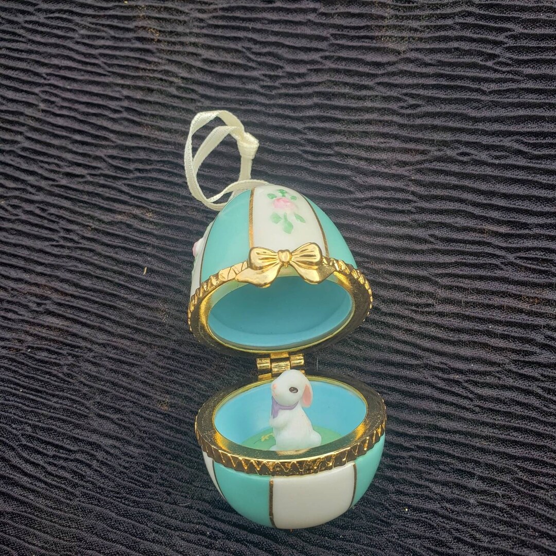 REDUCED FREE SHIPPING Vtg 2000 Hallmark Keepsake Rabbit Easter Egg ...